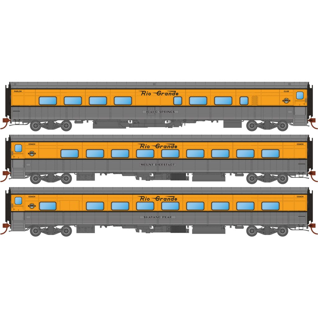 Spring Creek Exclusive HO Rapido Rio Grande Ski Train Passenger Car Set ...