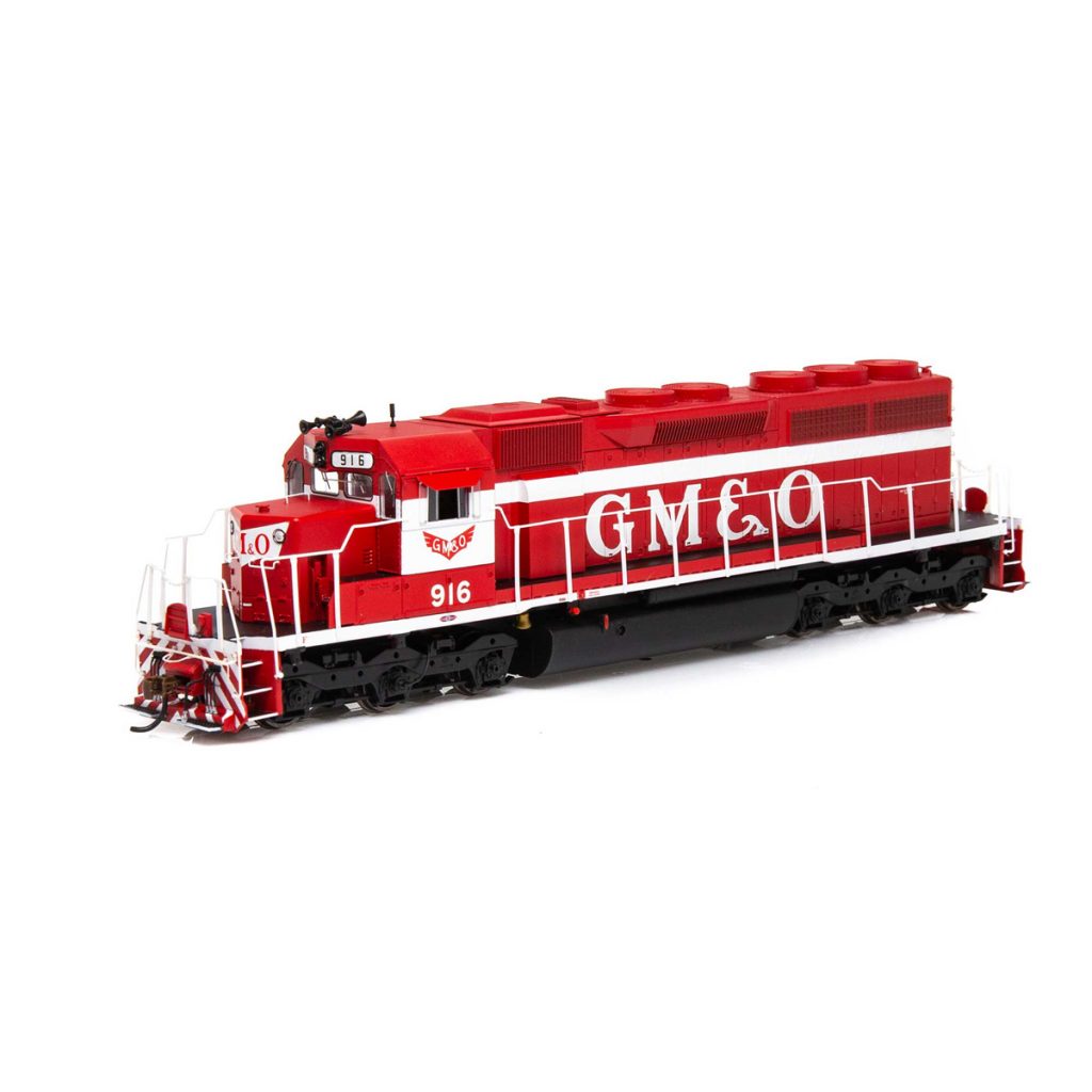Athearn HO SD40 Gulf Mobile & Ohio "Red and White" w/ DCC & Sound ...