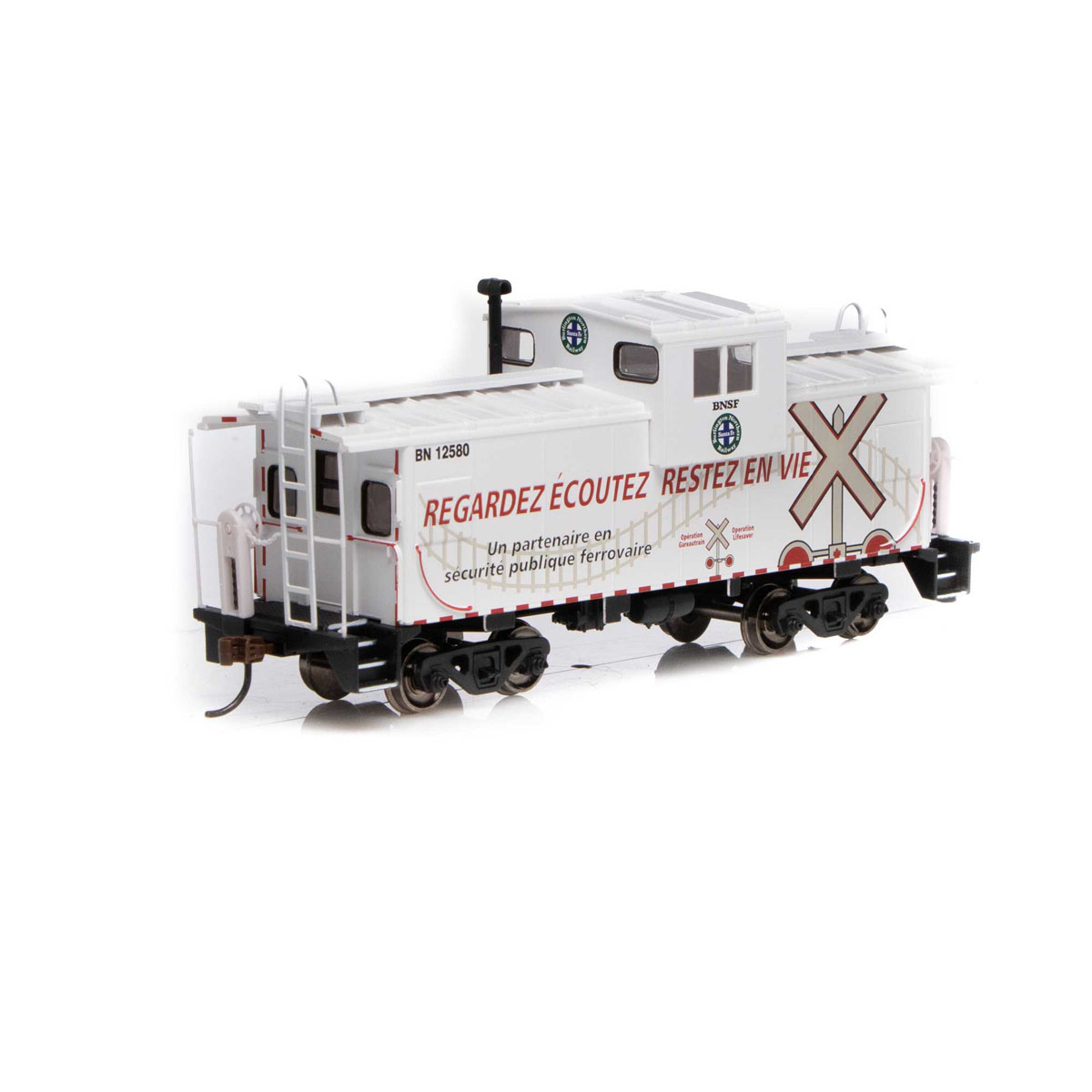 Athearn Roundhouse HO Wide Vision Caboose BNSF "Operation Lifesaver ...