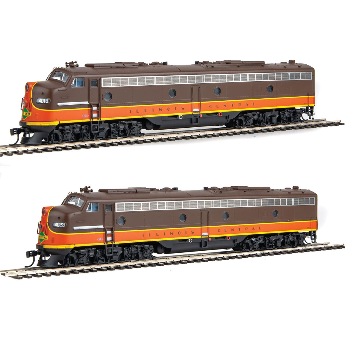 Walthers Proto HO E8A-A Set Illinois Central w/ DCC & Sound - Spring ...