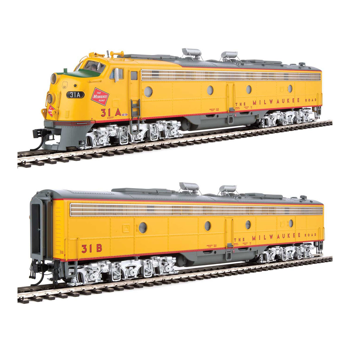 Walthers Proto HO E9A-B Set Milwaukee Road "Yellow" - Spring Creek Model Trains