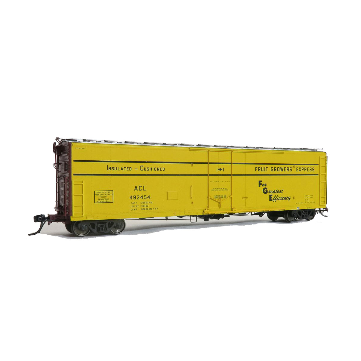 Moloco HO 50' RBL Plate B Boxcar, Center Door Atlantic Coast Line "FGE ...