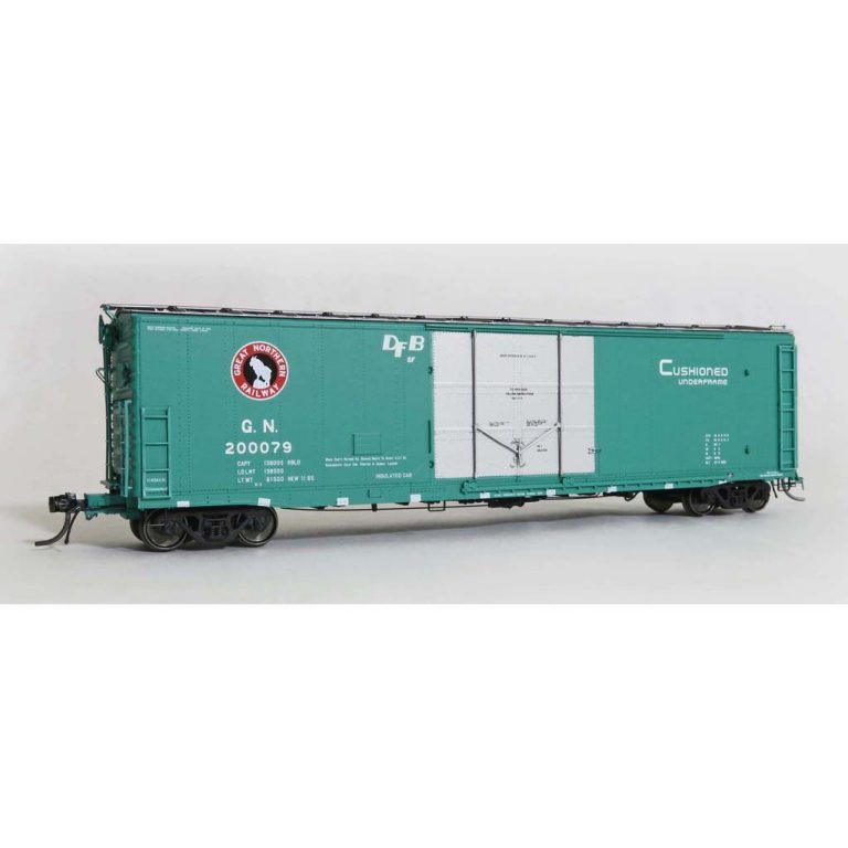 Moloco HO 50' RBL Plate B Boxcar, Center Door Great Northern - Spring ...