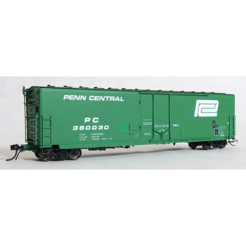 Moloco HO General American 50' RBL Sill 1 Boxcar, Offset Door Penn Central - Spring Creek Model ...