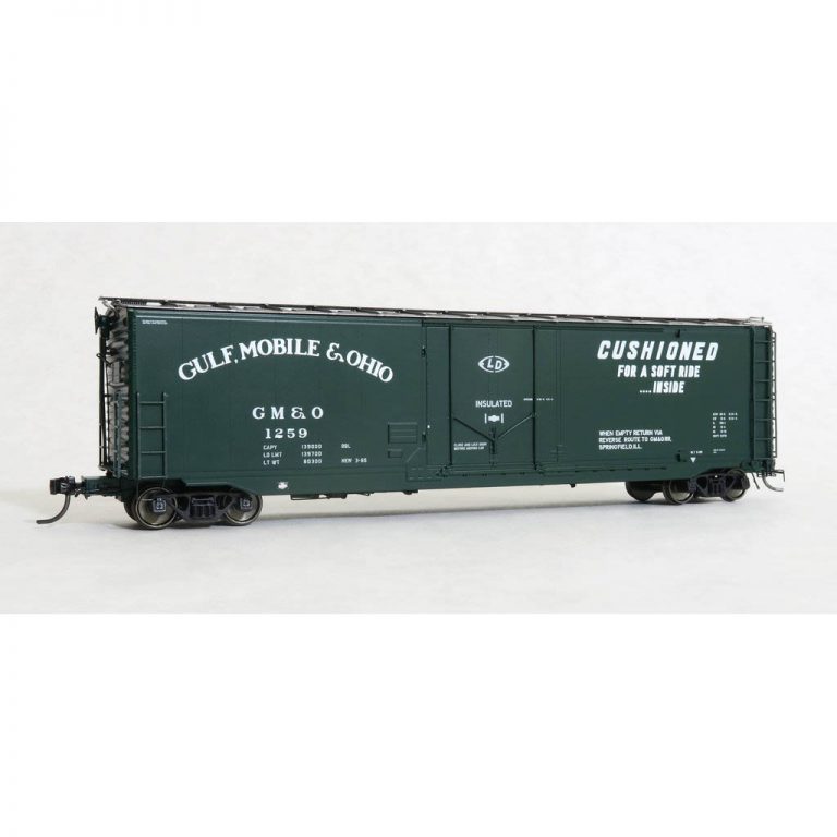 Moloco HO General American 50' RBL Sill 2 Boxcar, Center Door Gulf, Mobile & Ohio - Spring Creek ...