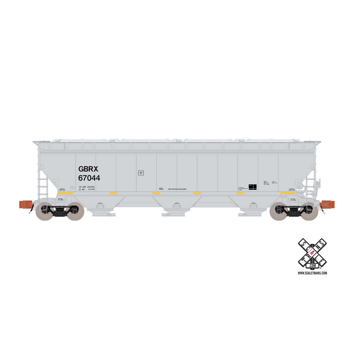 Scale Trains N Rivet Counter Gunderson 5188 Covered Hopper Greenbrier ...