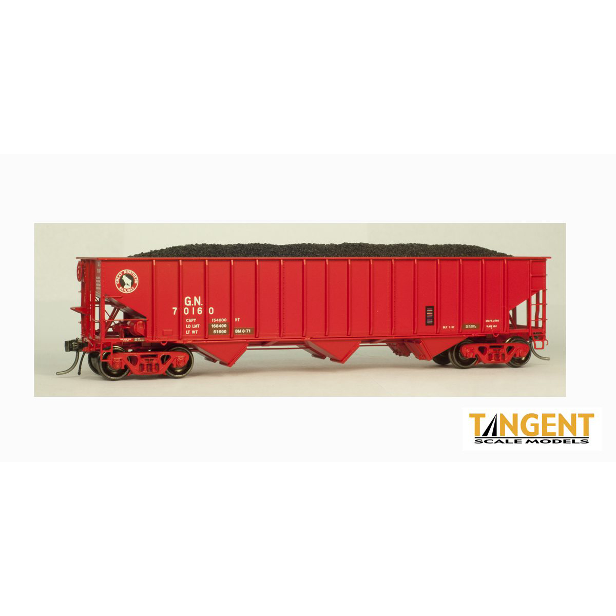 Tangent HO PS-3 2750 Open Hoppers Burlington Northern "ex GN, Reweigh ...