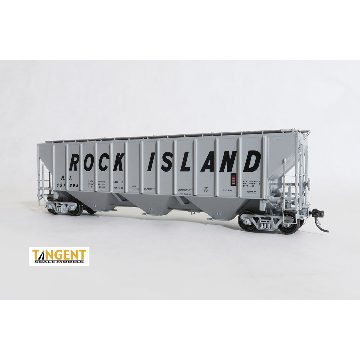 Tangent HO PS-2 4427 "High Side" Covered Hopper Rock Island - Spring ...