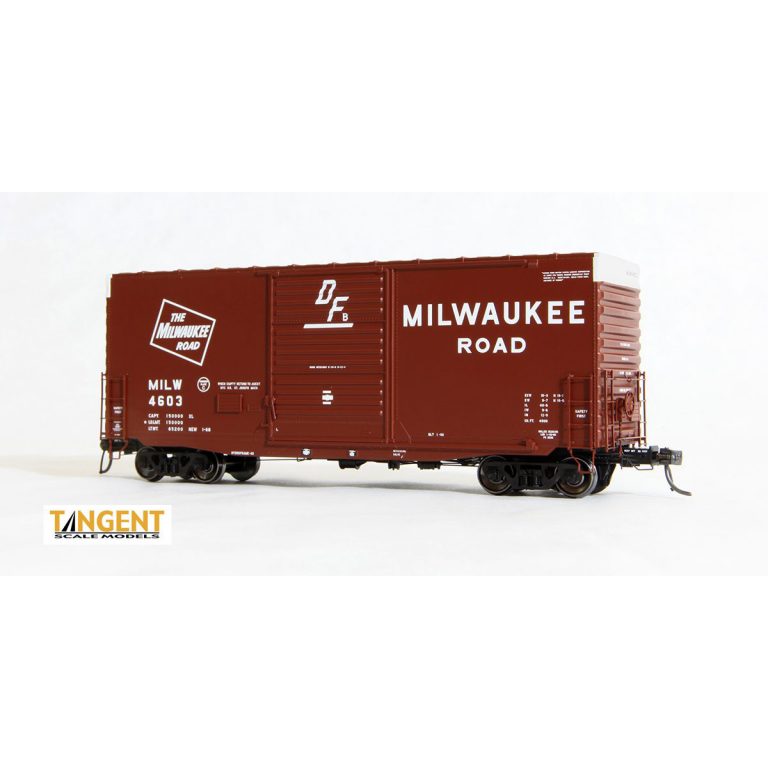 Tangent HO PS-1 40' Mini-Hy Cube Boxcar Milwaukee Road "DFB Stencil ...