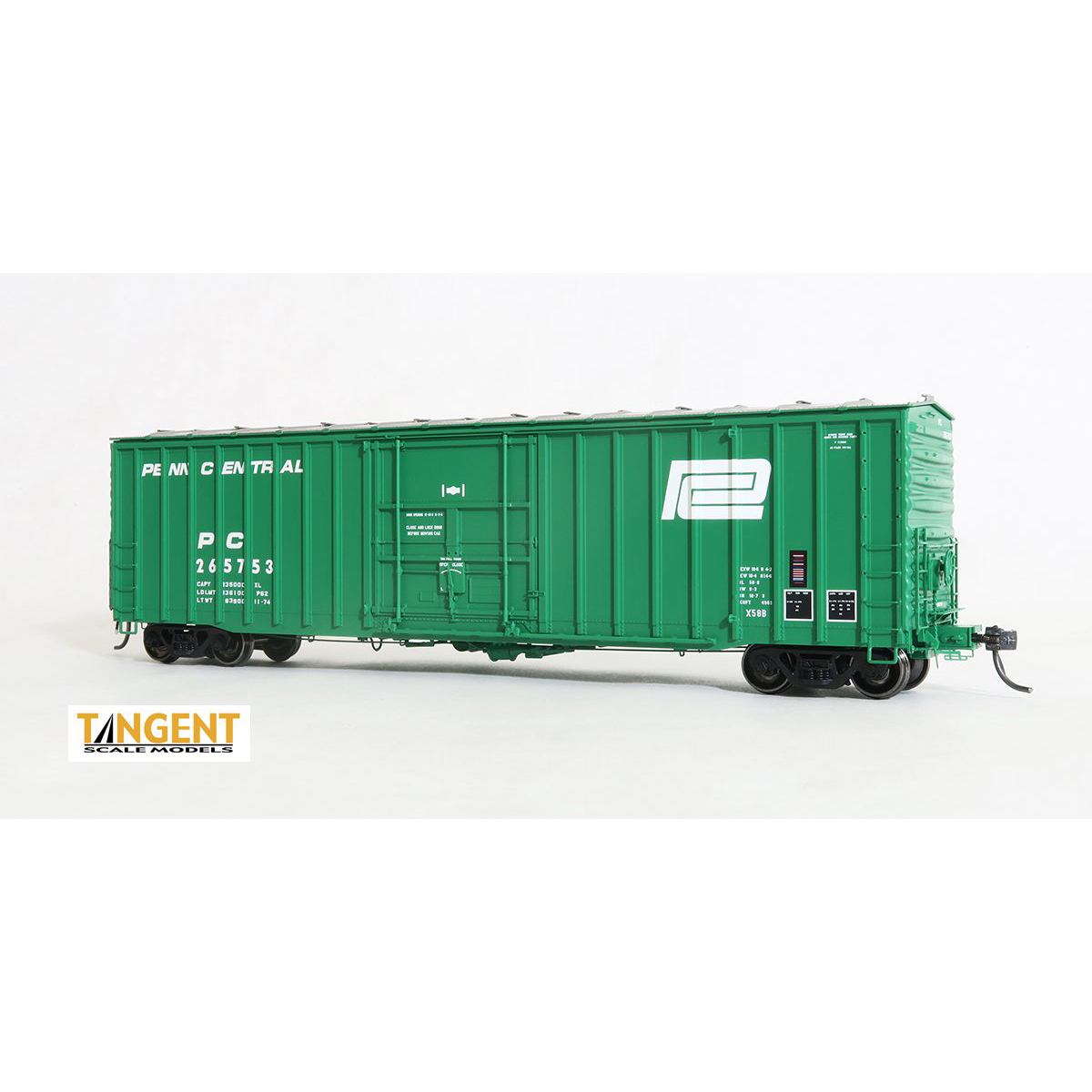 Tangent HO PRR X58 50' Boxcar Penn Central "1974 X58B Repaint" - Spring ...