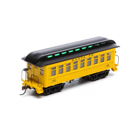 Athearn Roundhouse HO 34' Old Time Overton Coach Santa Fe #112 - Spring ...