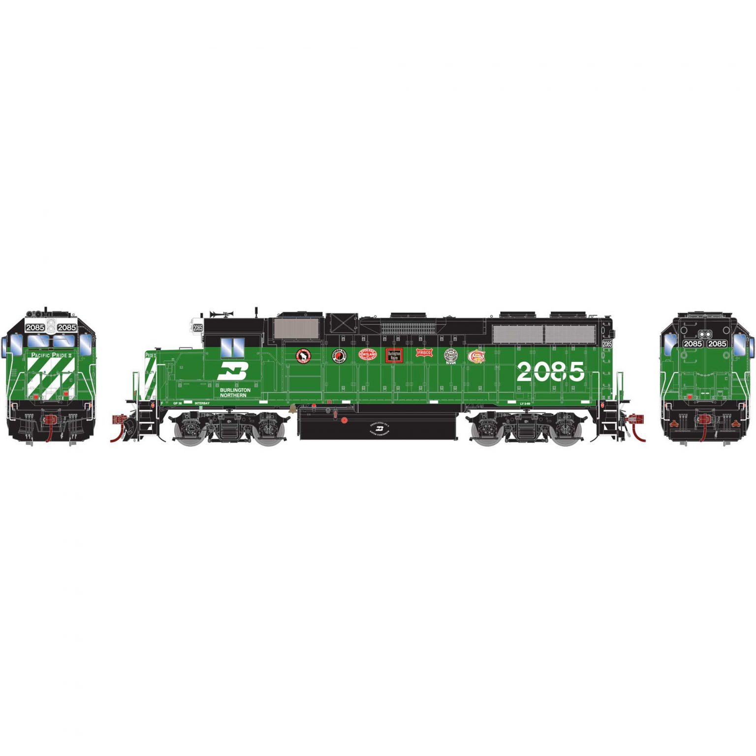 Athearn Genesis HO GP38-2 Burlington Northern "Pacific Pride II ...