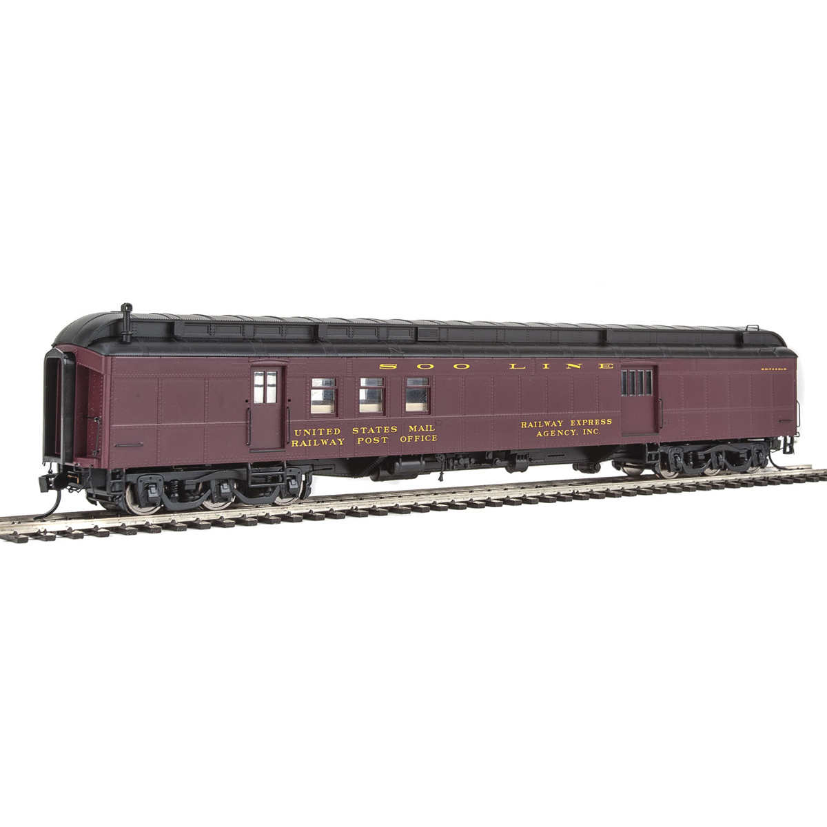 Walthers Proto HO 70' Heavyweight RPO-Baggage Soo Line "Clerestory Roof ...