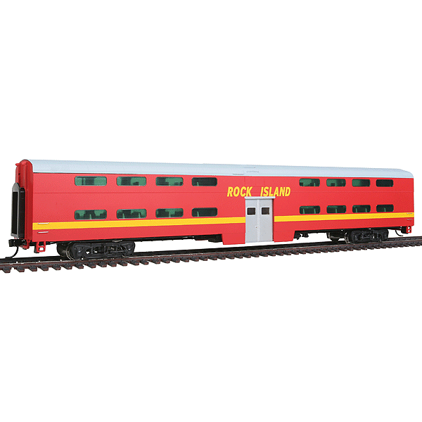 Walthers Proto HO 85' PS Bi-Level Commuter Coach Rock Island w/ Lights ...