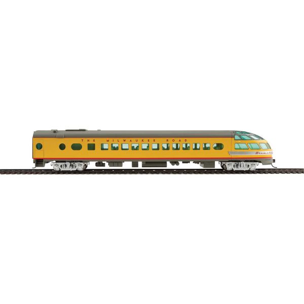 Walthers Proto HO 85' Skytop Lounge Rapids Series Milwaukee Road "Yellow & Gray" - Spring Creek ...