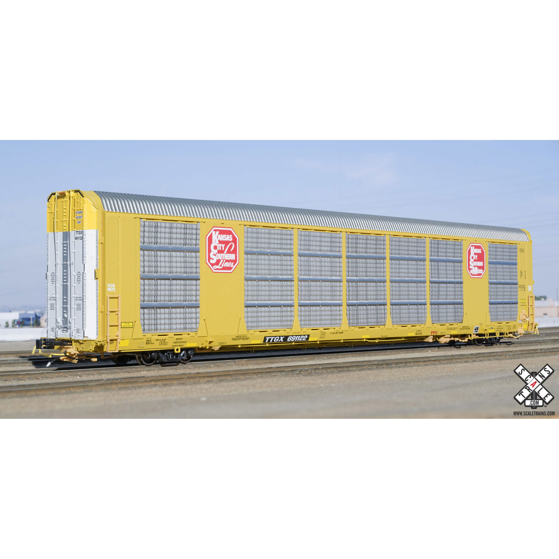 Scale Trains N Rivet Counter Gunderson Multi Max Autorack Kansas City Southern "Yellow TTGX ...