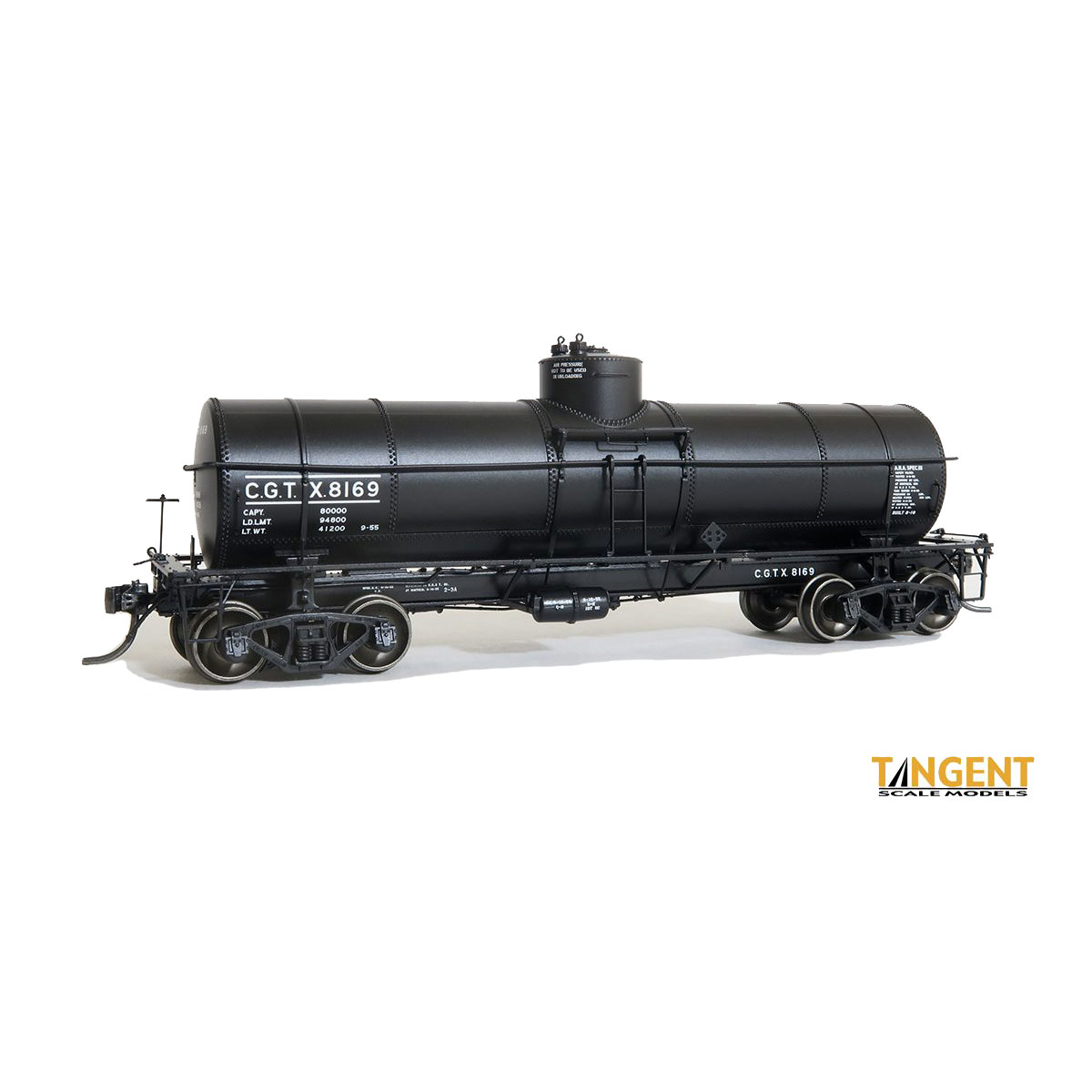 Tangent HO GA 8,000 Gal. Radial Course Tank Car, CGTX "1955+ Lease ...