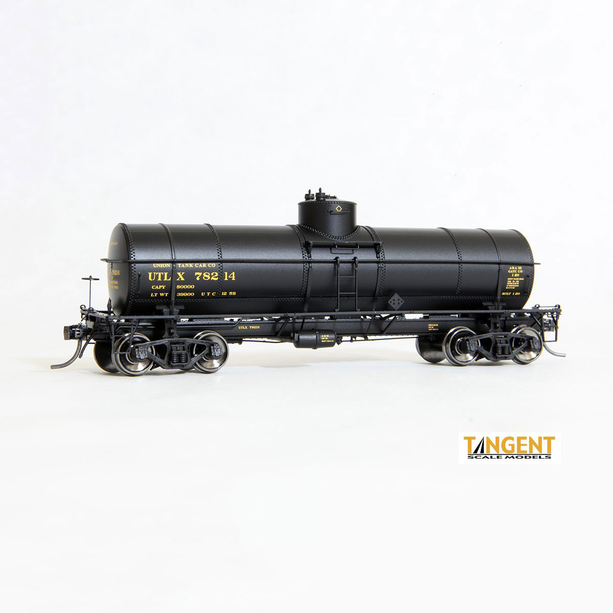 Tangent HO GA 8,000 Gal. Radial Course Tank Car, UTLX "Black Repaint ...