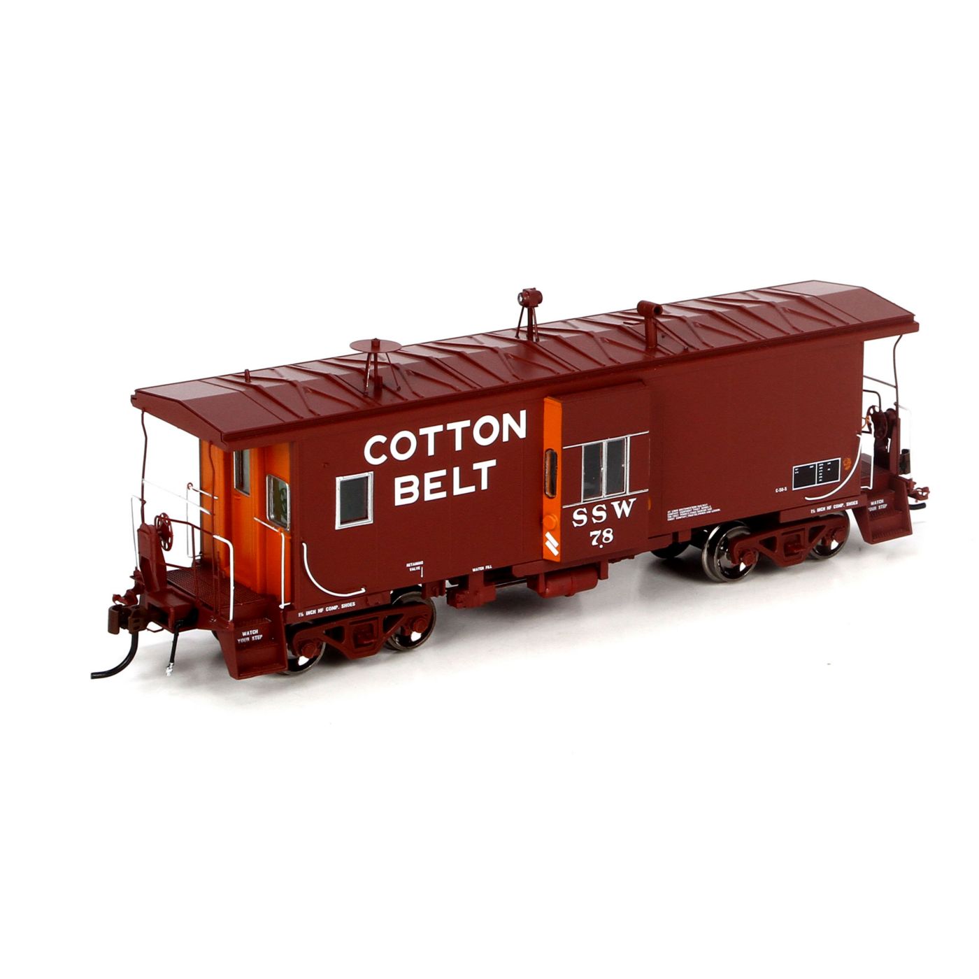 Athearn Genesis HO Bay Window C-50-5 Caboose Cotton Belt w/ Lights - Spring Creek Model Trains