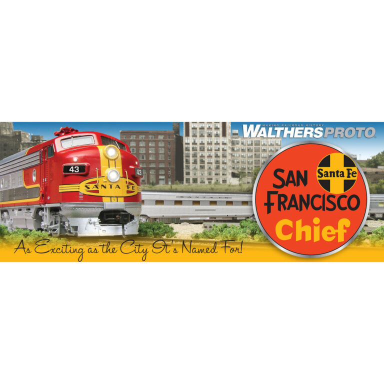 Walthers HO Proto Deluxe Edition Santa Fe "San Francisco Chief" 12-Car Set w/ Lights & Figures ...