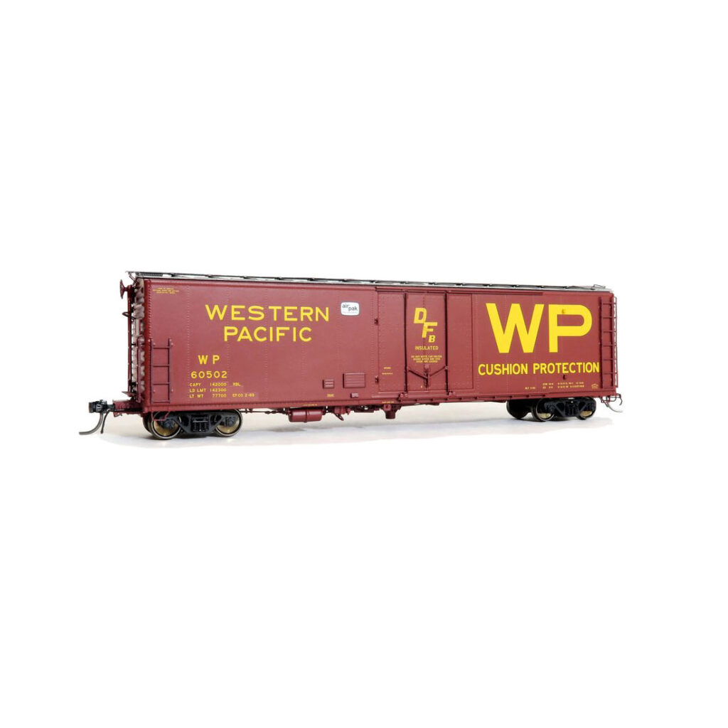Moloco HO 50' RBL Plate B Boxcar, Offset Door Western Pacific "Repaint ...