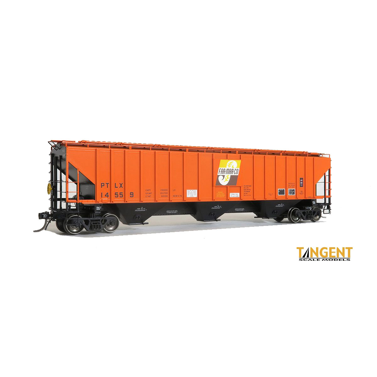 Tangent HO PS-2CD 4750 Covered Hopper Far Mar Co "PTLX" - Spring Creek ...