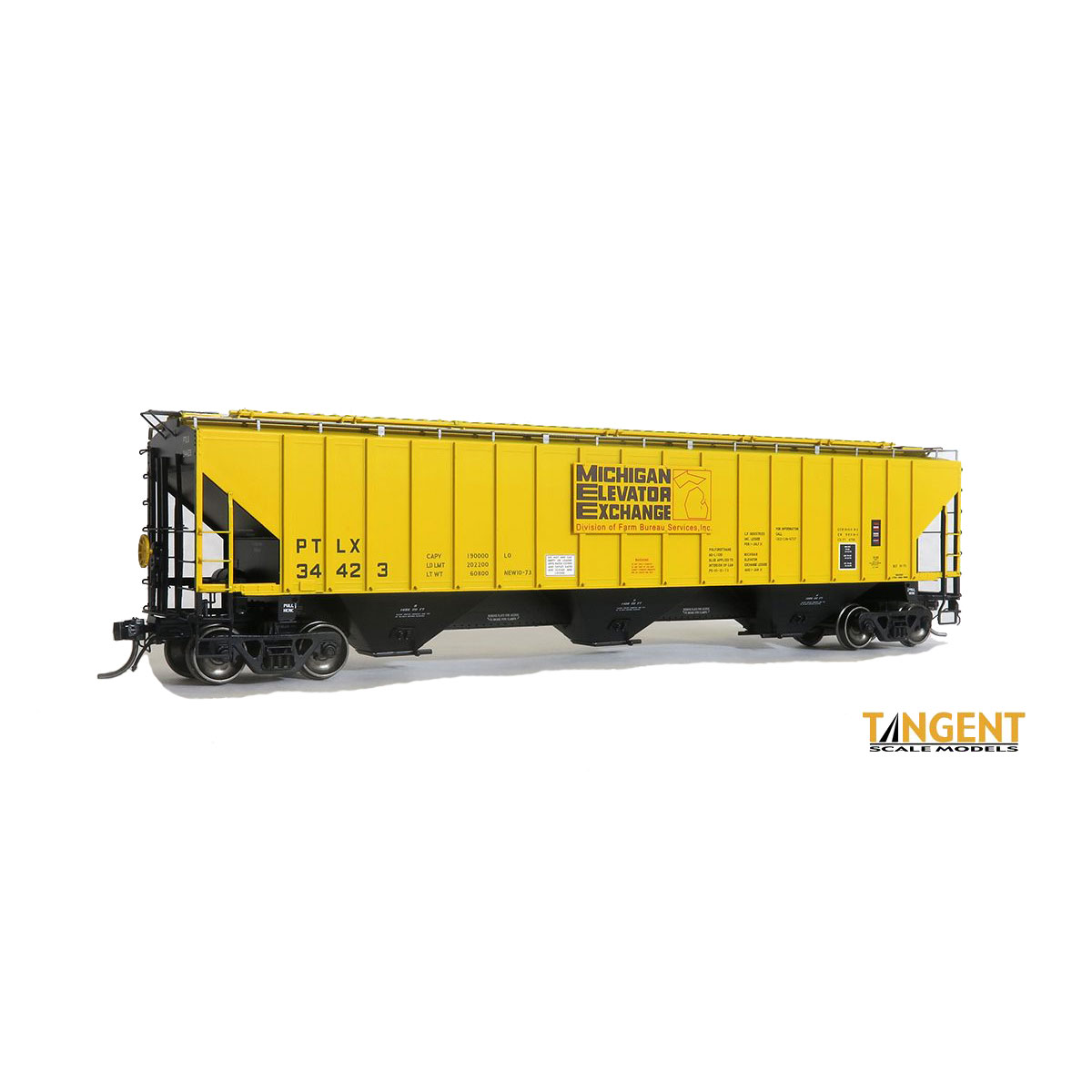 Tangent HO PS-2CD 4750 Covered Hopper Michigan Elevator Exchange "PTLX ...