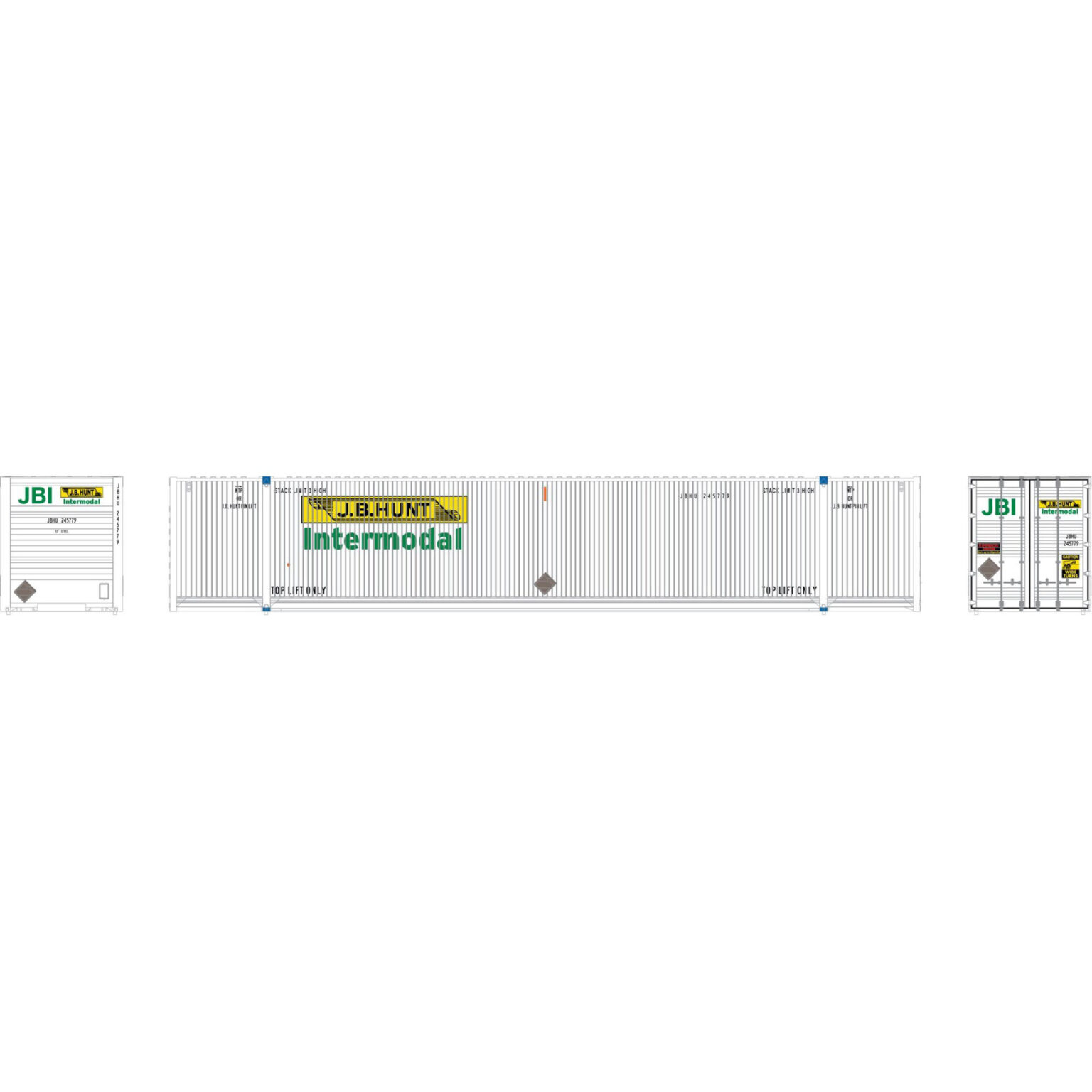 Scale Trains N 53' CIMC Container JB Hunt "JBI Logo" - Spring Creek ...