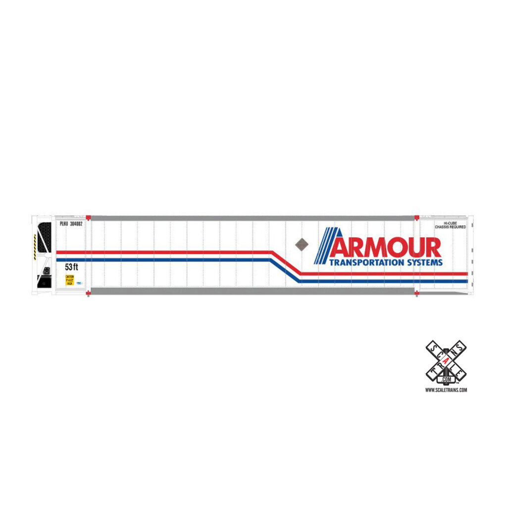 ScaleTrains HO 53' CIMC Reefer Container Armour Transportation 3 Pack ...