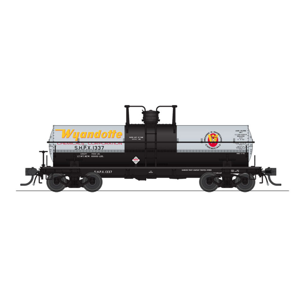 Broadway Limited HO 6,000 Gallon Tank Car Wyandotte Chemical "Yellow ...