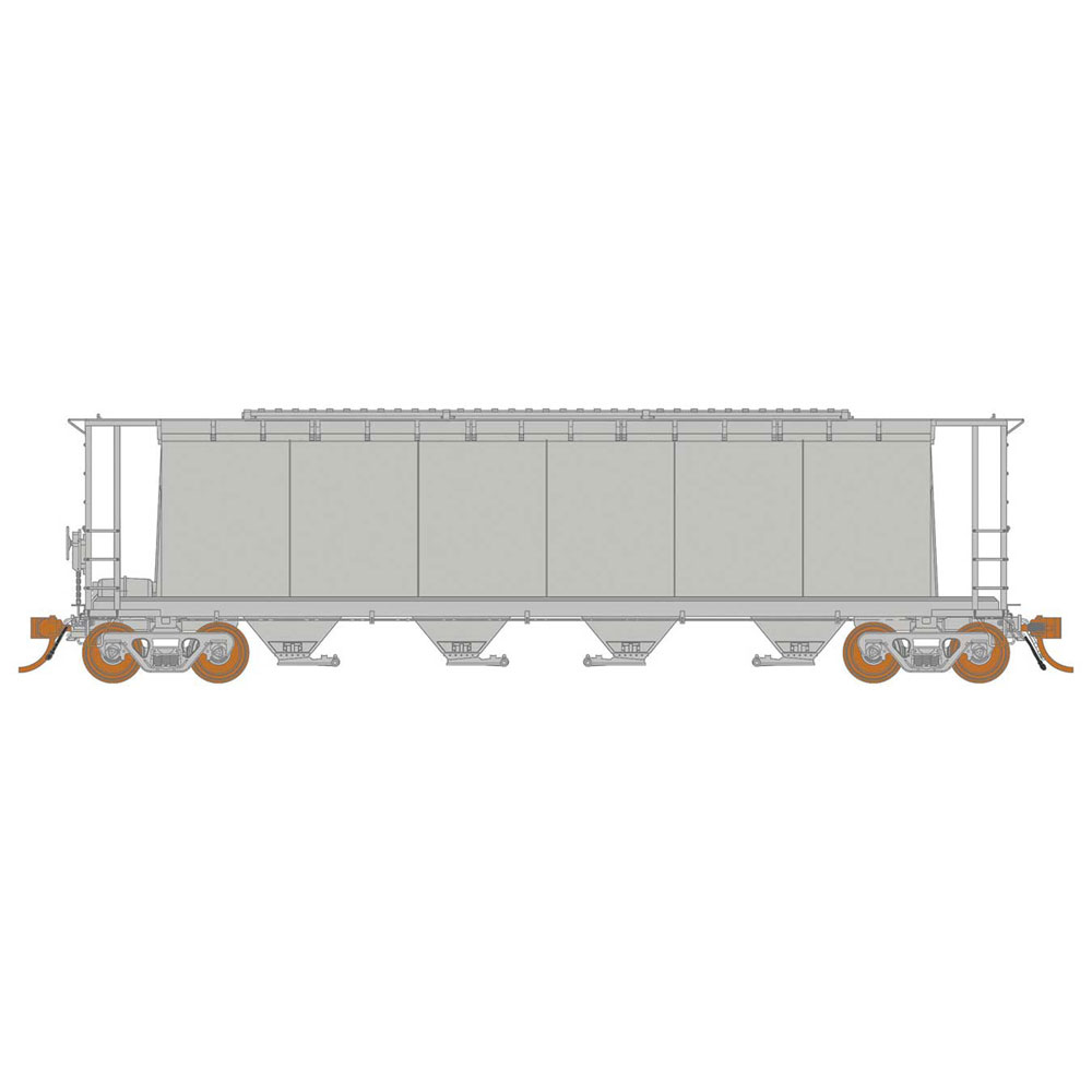 Rapido HO 3800 Cubic Foot Cylindrical Hopper Undecorated "Marine ...
