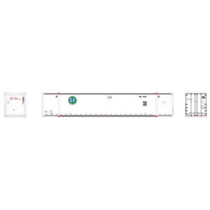 Rapido HO 53' High-Cube Smooth Side Container BNSF/HUB Group 2 Pack ...