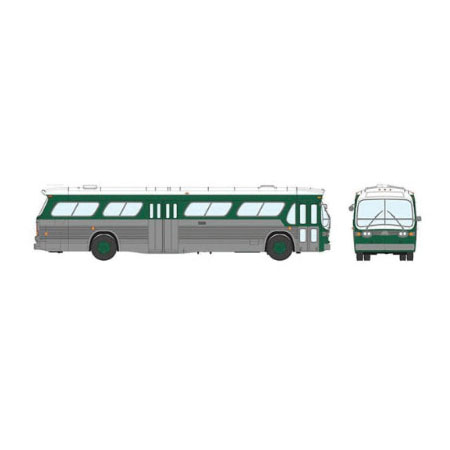 Rapido HO "Fishbowl" Bus Unlettered Green "Double Wide Rear Door" w ...