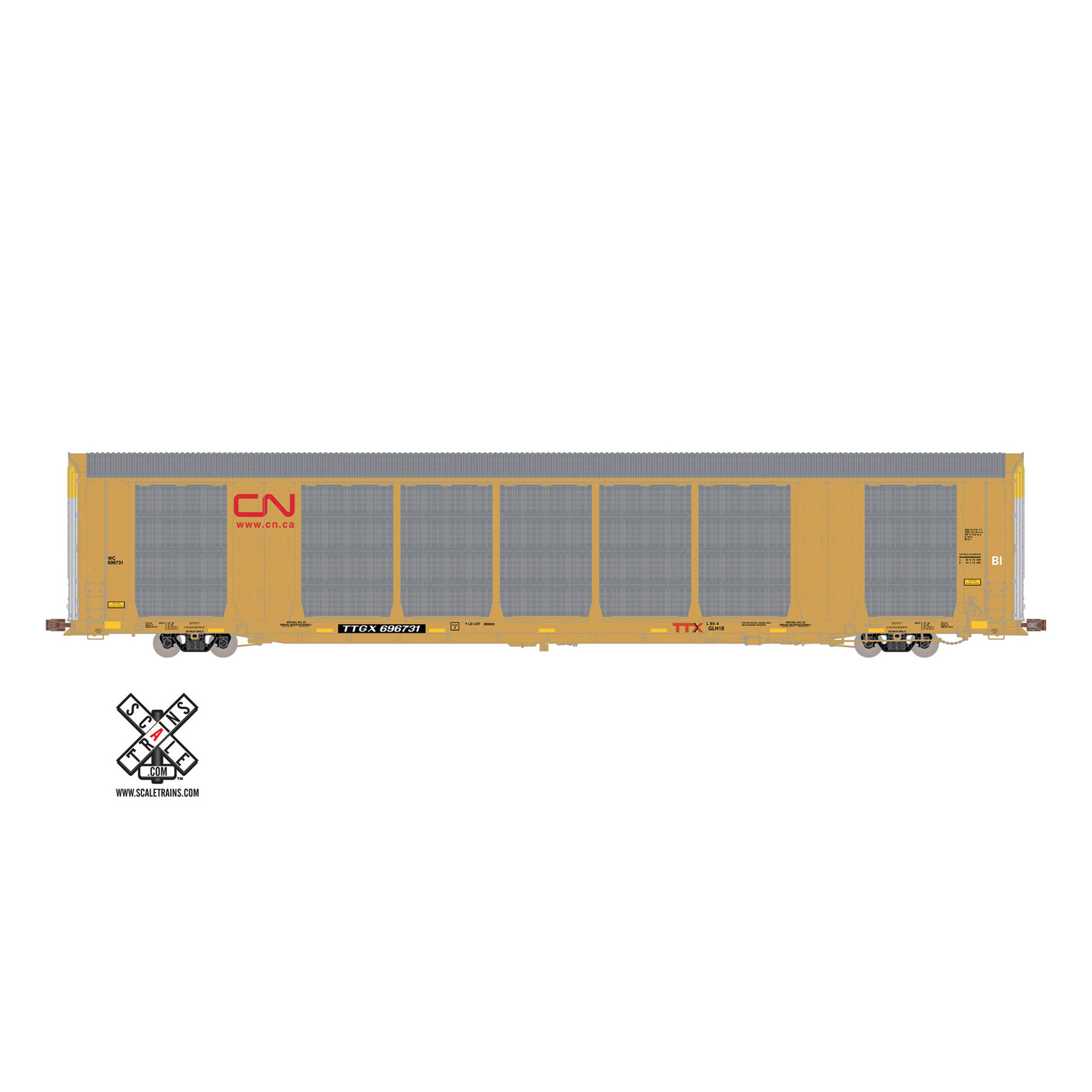 Scale Trains HO Operator Gunderson Multi-Max Autorack Canadian National ...