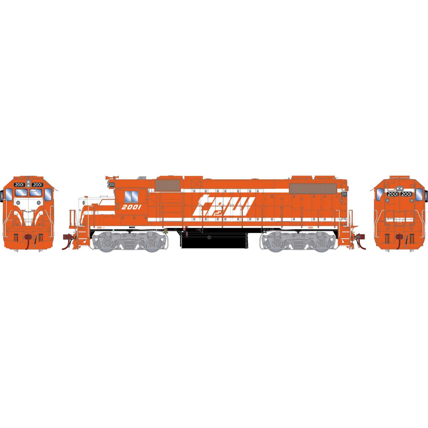 Athearn Genesis HO GP38-2 Toledo Peoria & Western w/ DCC & Sound ...