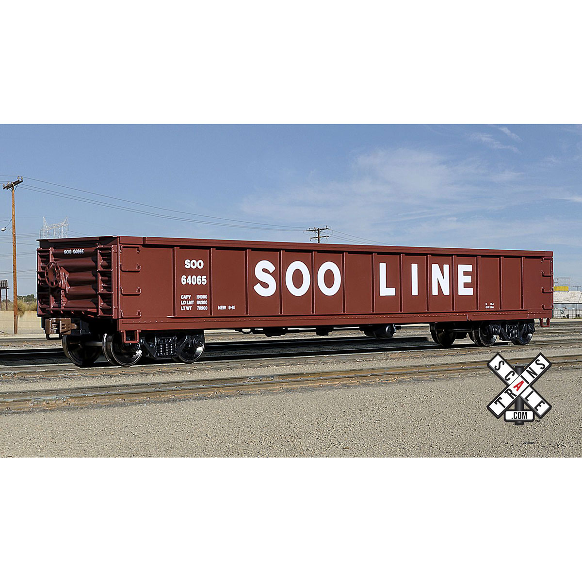 Scale Trains HO Kit Classic Havelok Shops 52' 6" Gondola Soo Line ...