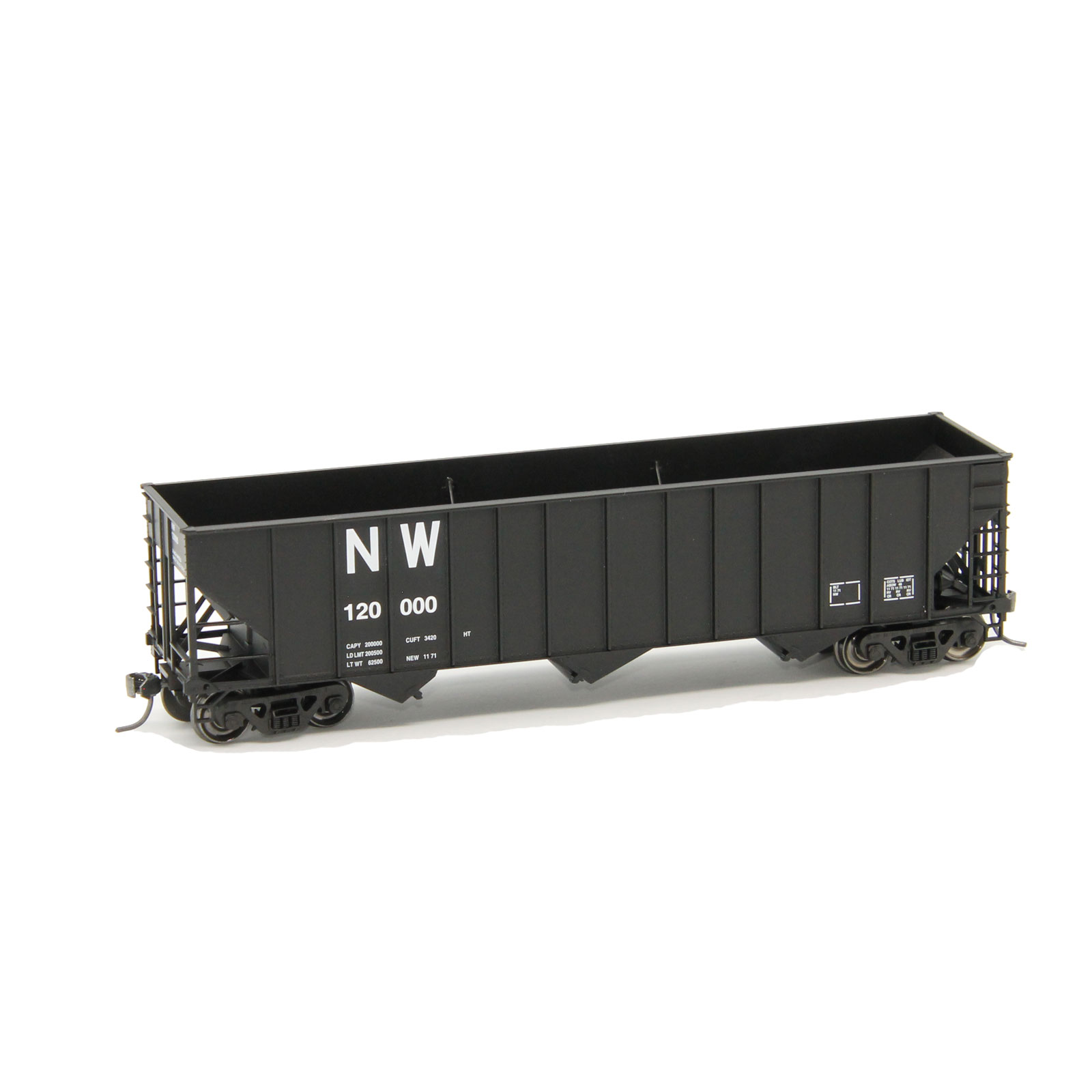 Bowser HO 100 Ton Hopper Norfolk & Western "NW over road number" - Spring Creek Model Trains