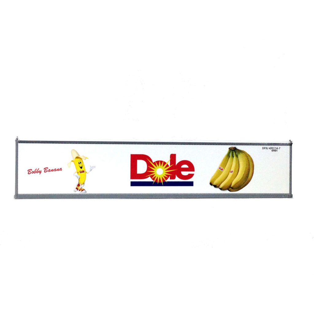 Con-Cor HO 40' Reefer Container Dole "Bobby Banana w/ Legs Crossed" 2 ...