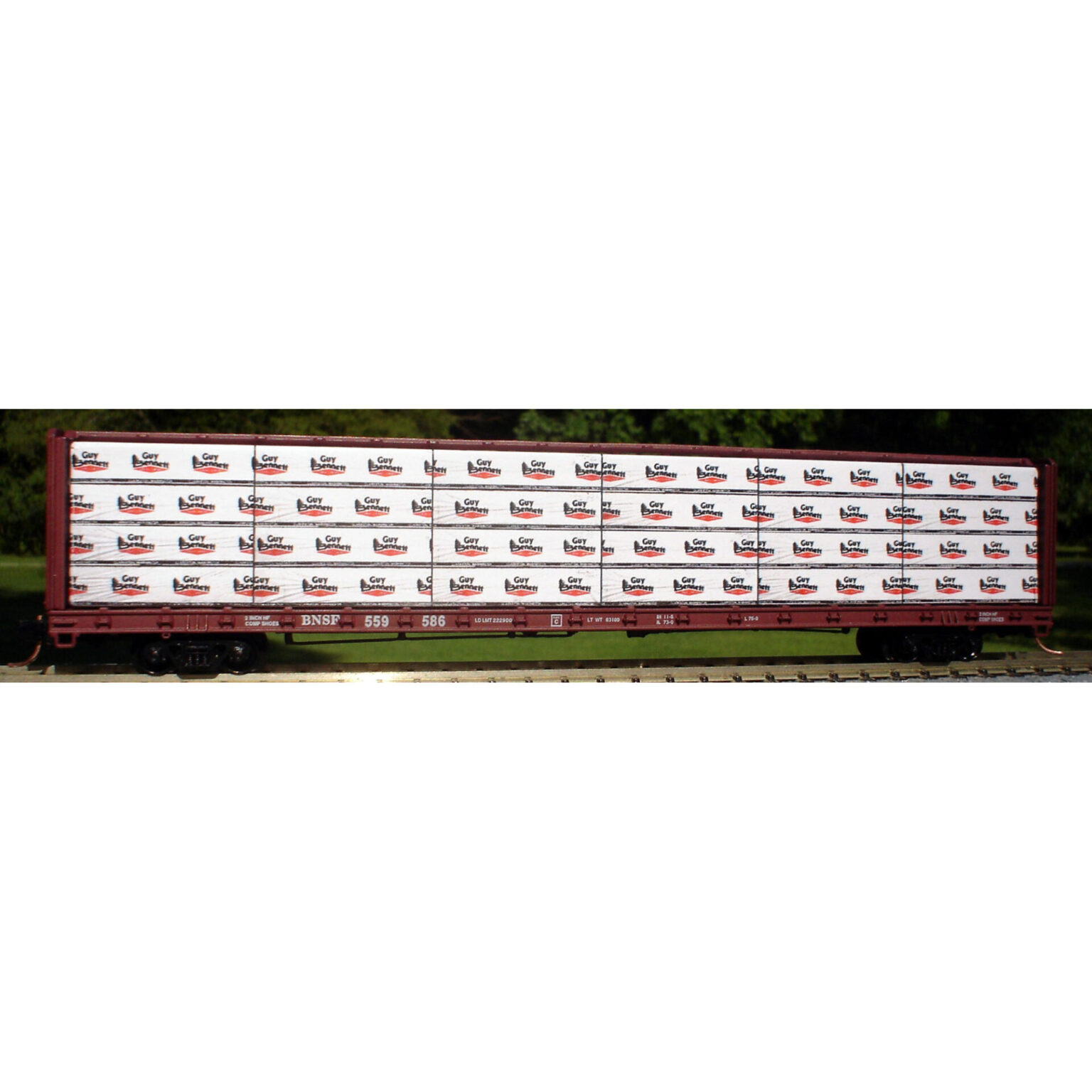 Columbus Trainmaster HO Scale Centerbeam Lumber Load Guy Bennett ...