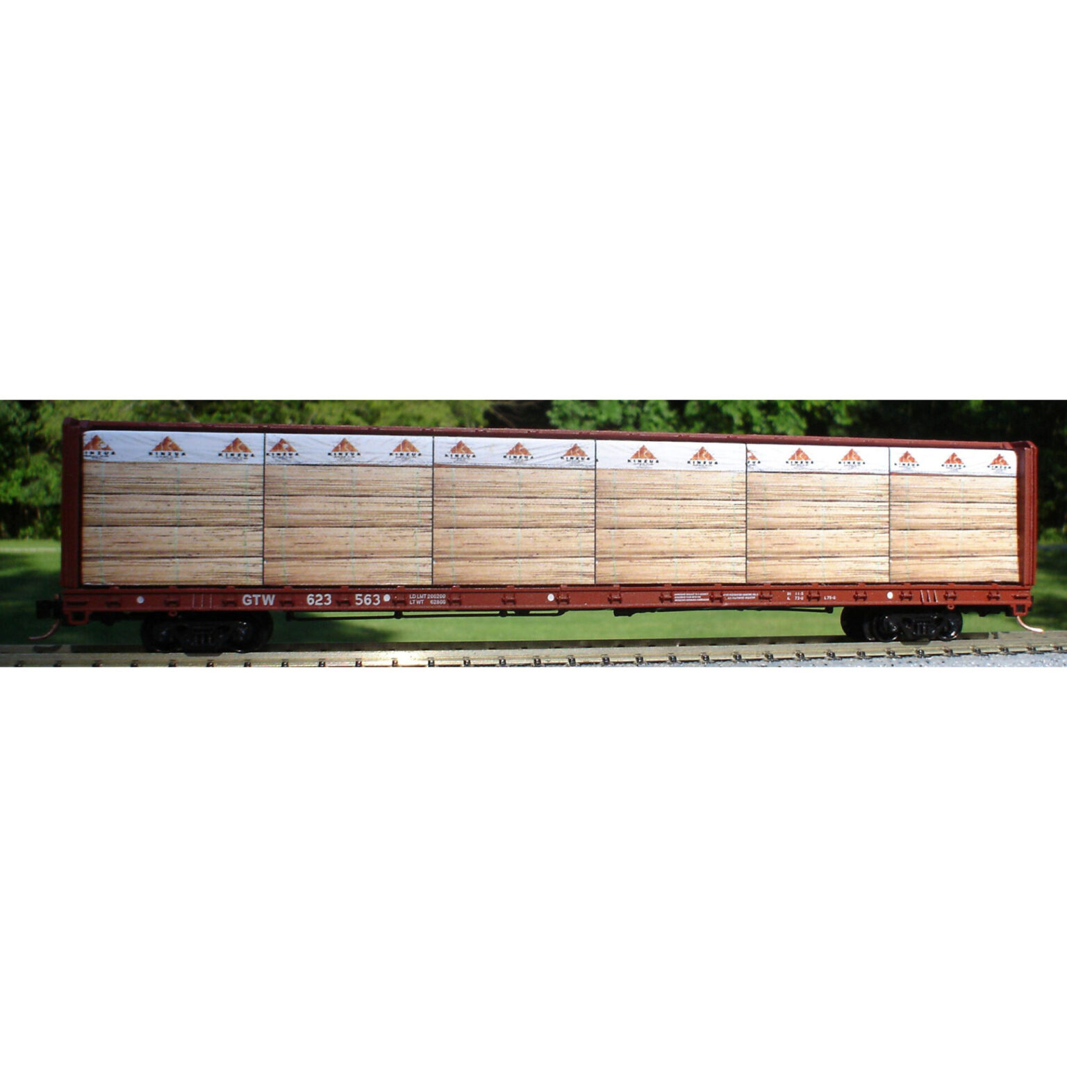 Columbus Trainmaster HO Scale Centerbeam Lumber Load Kinzua - Spring ...