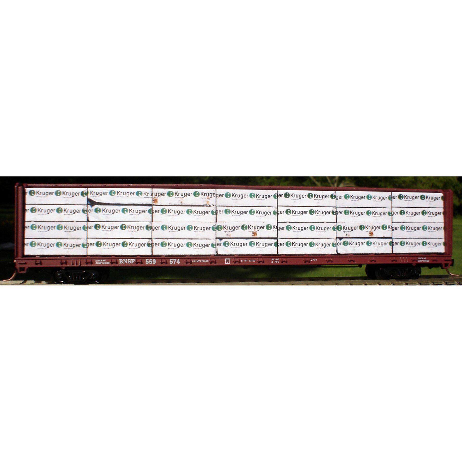 Columbus Trainmaster HO Scale Centerbeam Lumber Load Kruger - Spring ...