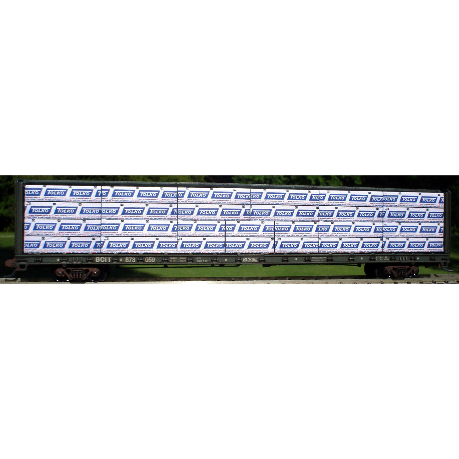 Columbus Trainmaster HO Scale Centerbeam Lumber Load Tolko - Spring ...