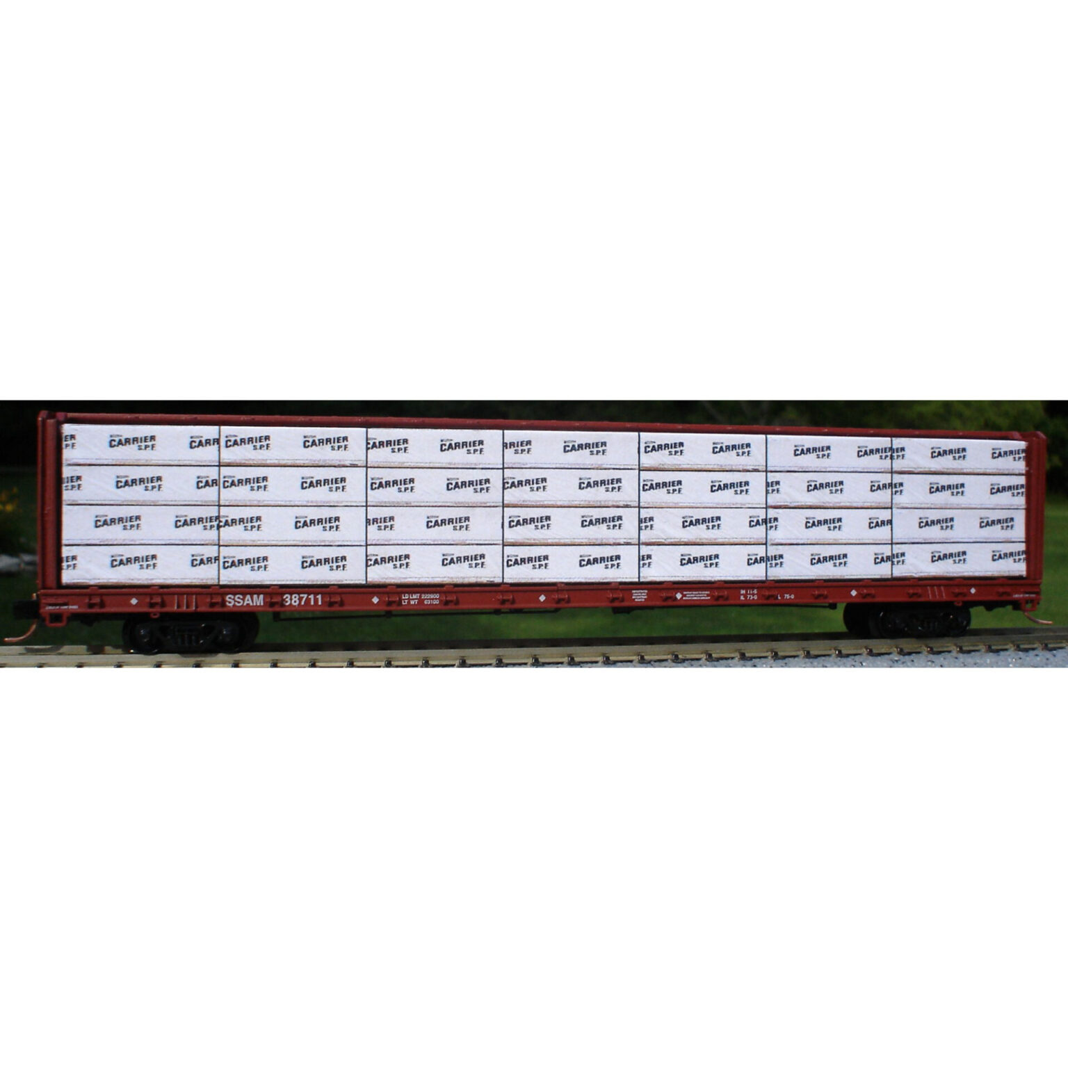 Columbus Trainmaster HO Scale Centerbeam Lumber Load Western Carrier ...