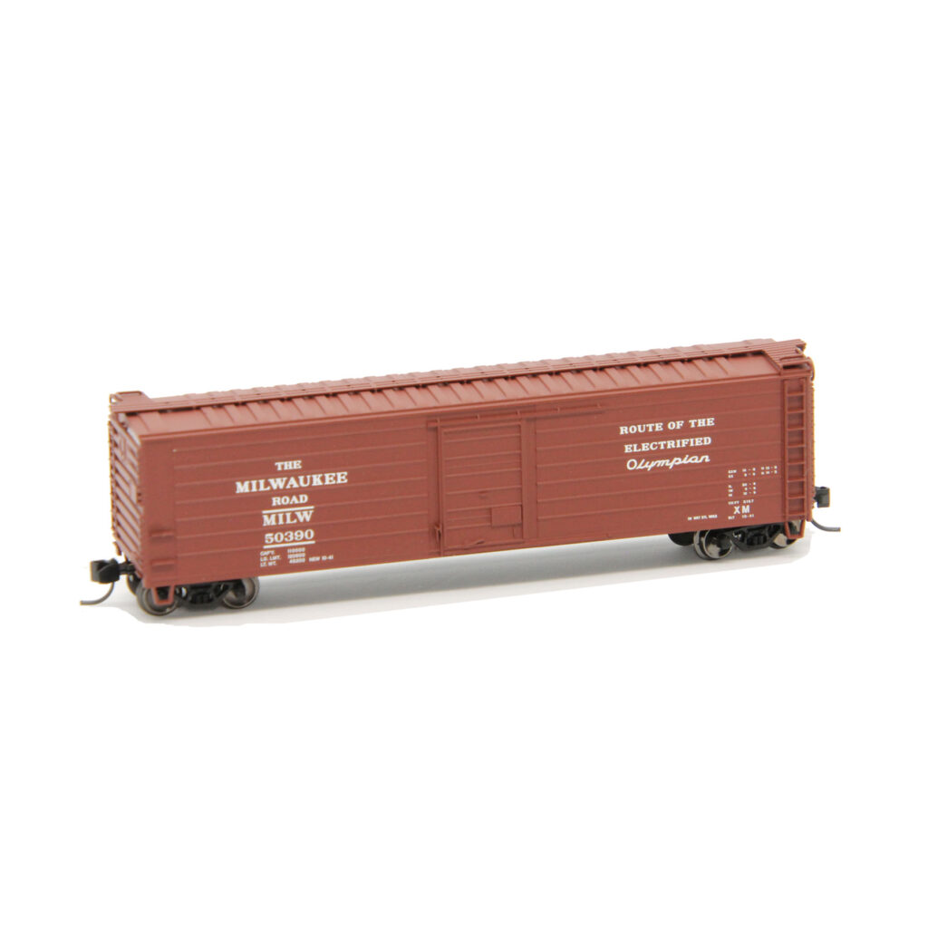 Fox Valley Models N 50' Single-Door Rib-Side Box Car Milwaukee Road "Route of Olympian" - Spring ...