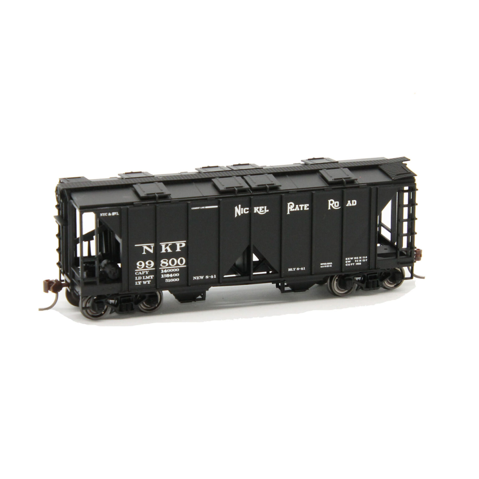 Bowser HO 70 Ton Covered Hopper Nickel Plate Road - Spring Creek Model ...