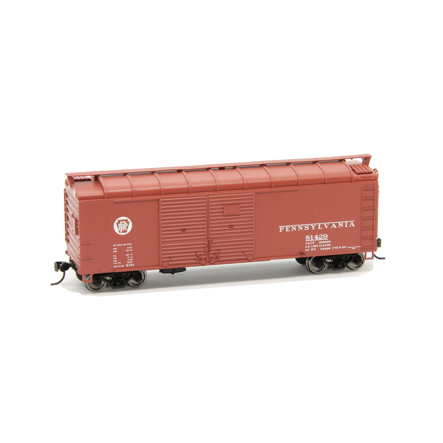 Bowser HO 40' X31f Double Door Box Car Pennsylvania "Circle Keystone ...