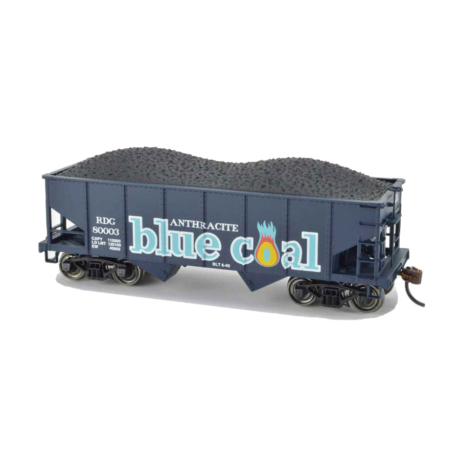 Bowser HO GLa 2 Bay Hopper Reading "Blue Coal" - Spring Creek Model Trains