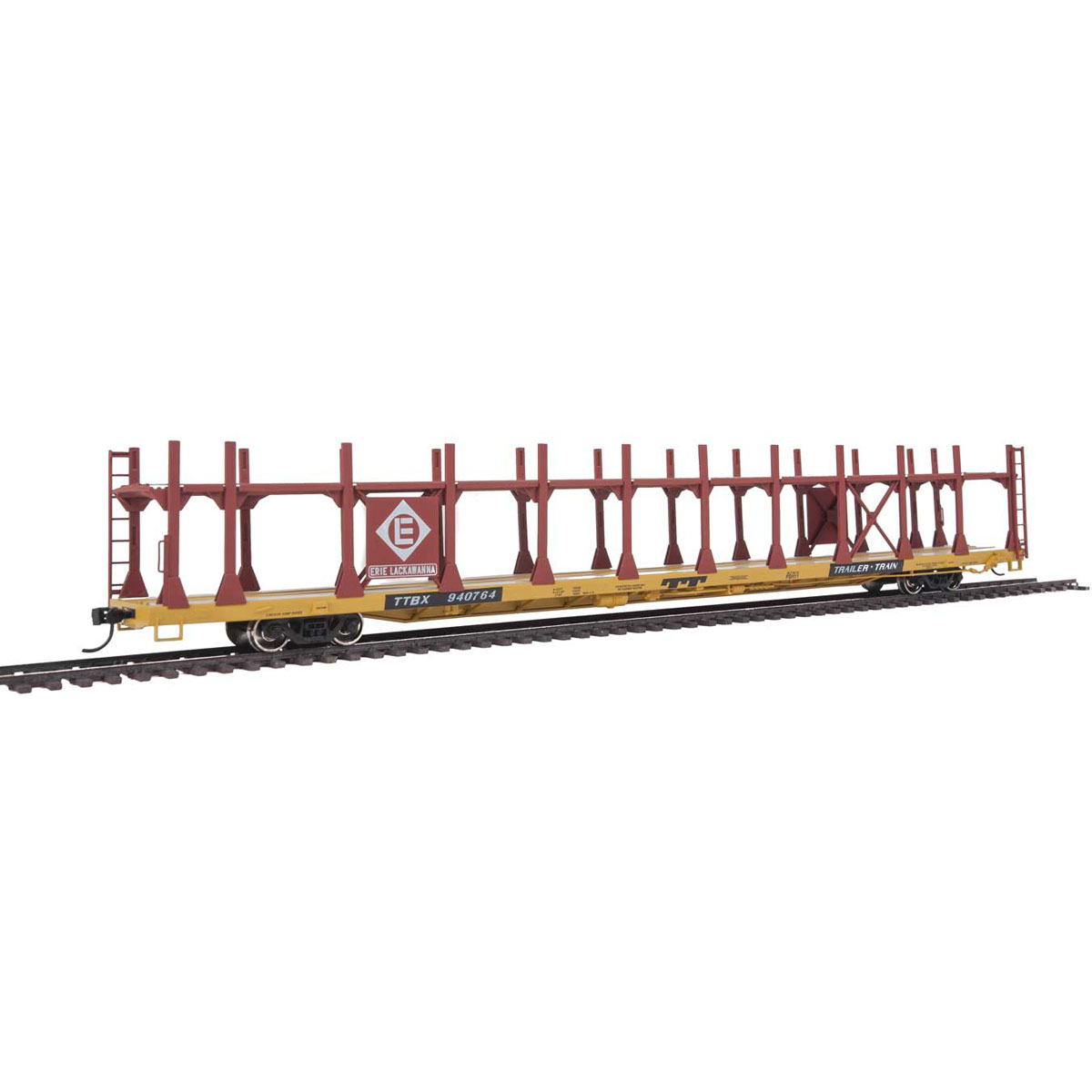 Walthers Mainline HO Open Bi-Level Auto Rack Erie Lackawanna - Spring ...
