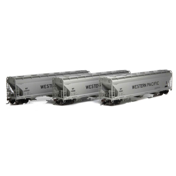Athearn Genesis HO ACF 4600 Covered Hopper Western Pacific 3 Pack ...