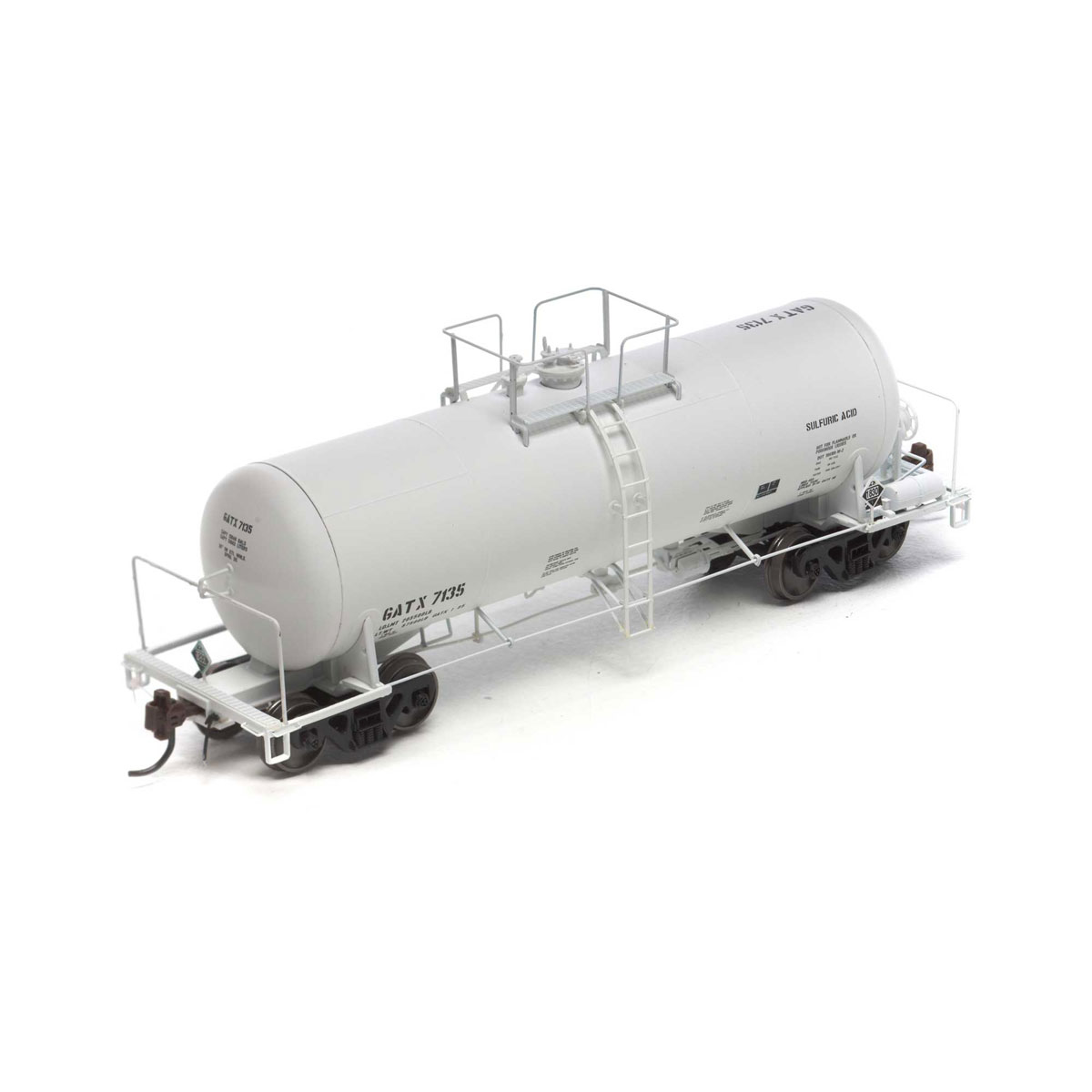 Athearn Genesis HO 13,600 Gallon Acid Tank Car GATX "White" - Spring ...